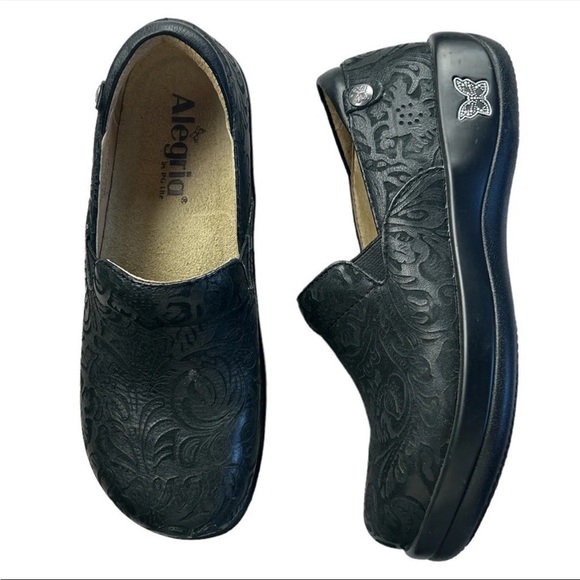 Alegria | Shoes | Alegria Keli Black Embossed Paisley Professional Shoe ...